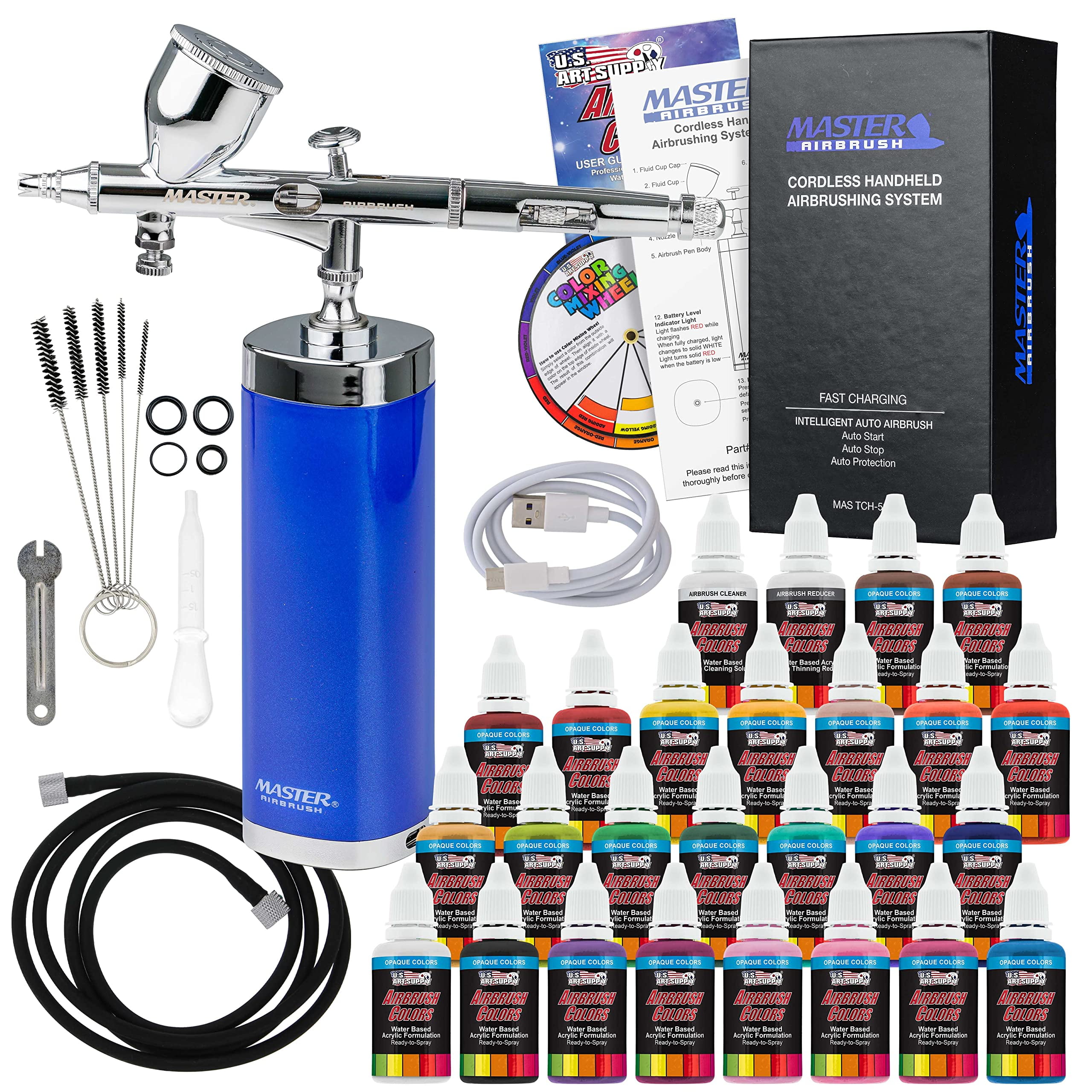 Master Airbrush Powerful Cordless Handheld Acrylic Paint Airbrushing ...