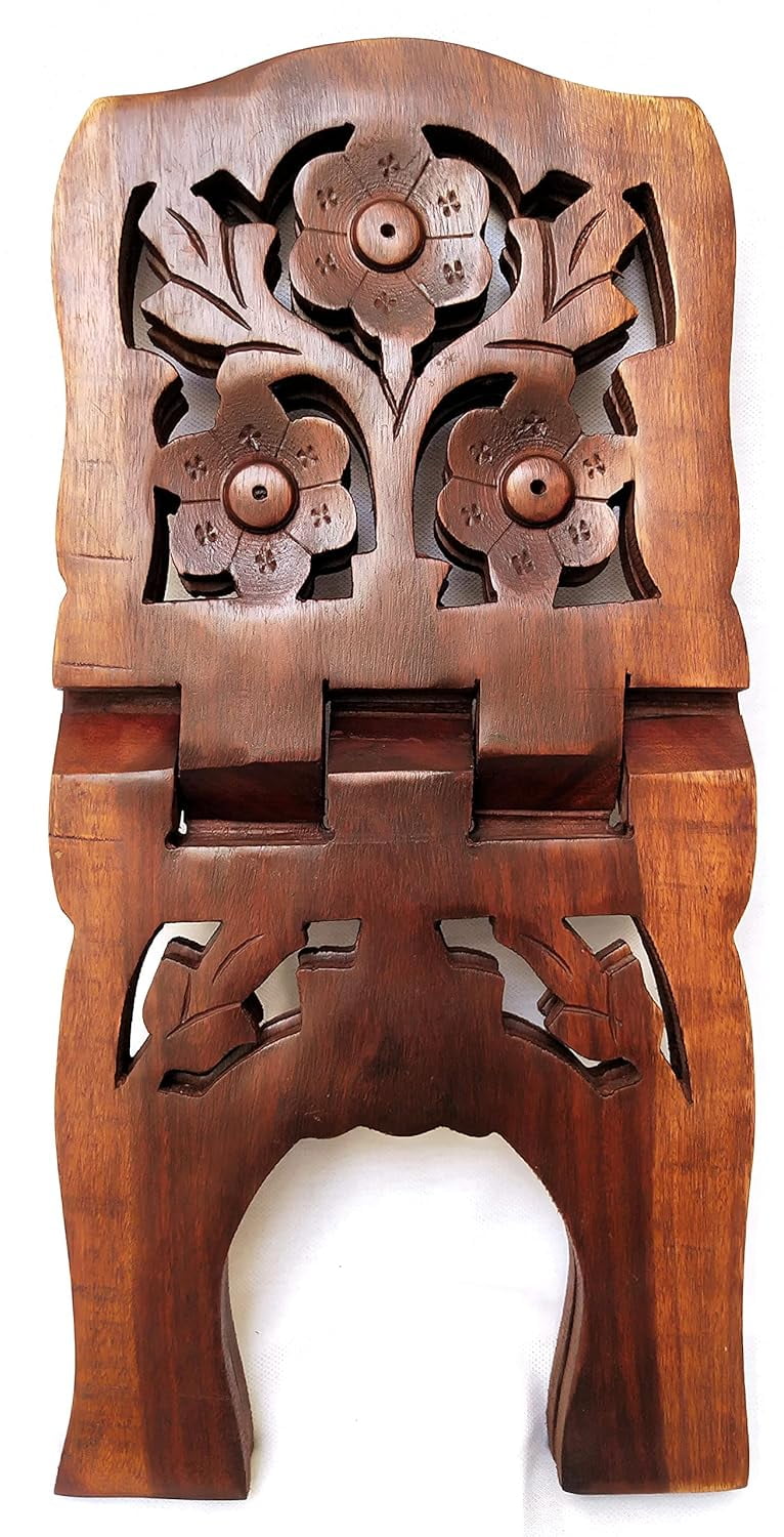Master Arts Wooden rehal 15 x 8 inches holy Book Stand for Reading ...
