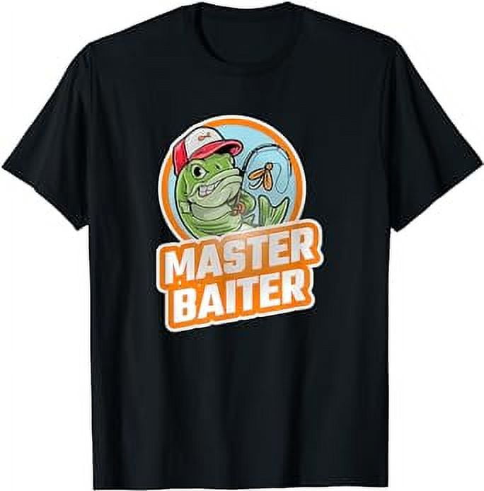 Master Baiter Vintage Bass Fishing Funny Angler T-Shirt - Walmart.com