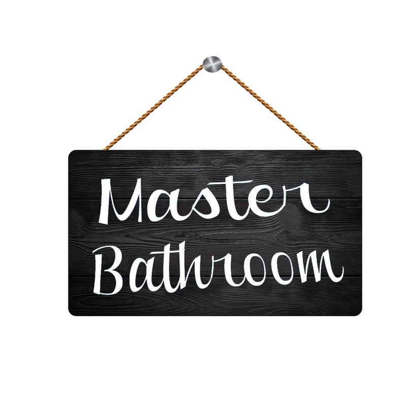 Master Bathroom Restroom Bathroom Suite Wood Wall Sign 12 X 6 Inch ...