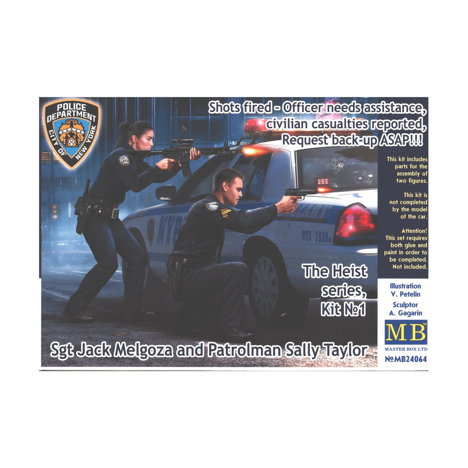 Master Box Sgt. Jack Melgoza and Patrolman Sally Taylor New - Walmart.com