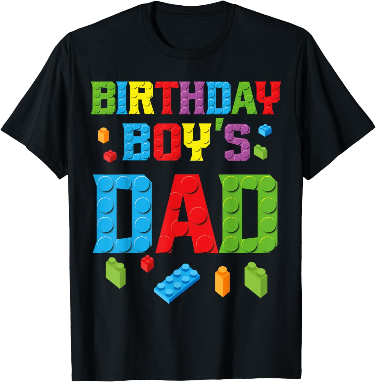 Master Builder Birthday Boy's Dad Building Bricks Blocks Men T-Shirt ...