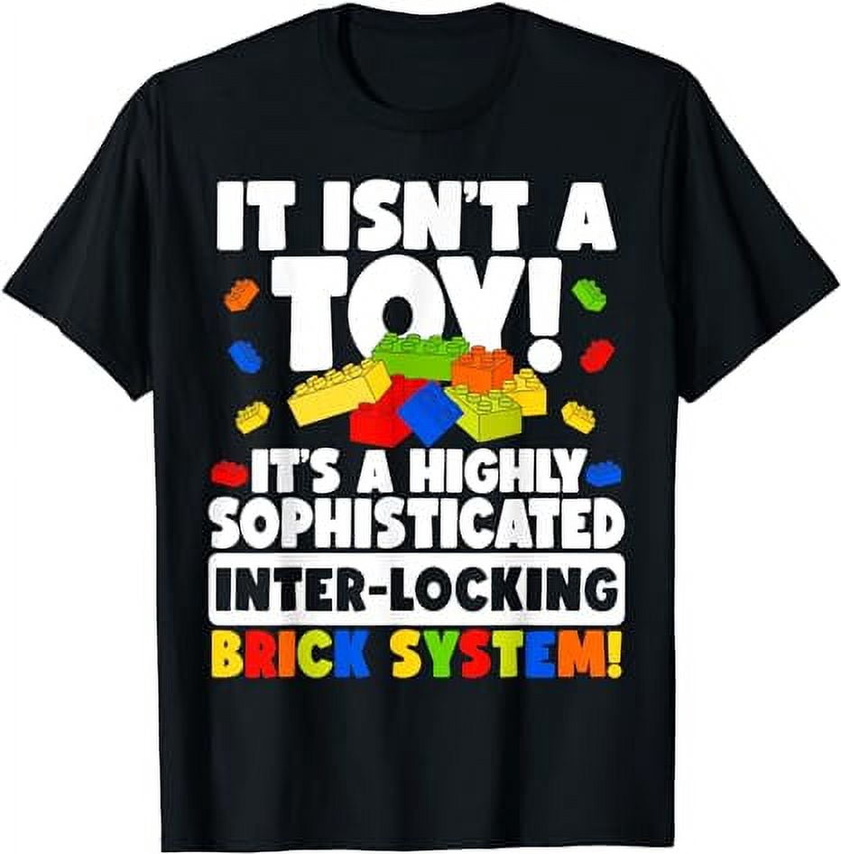 Master Builder Bricks Blocks Kids Boys Teens Men T-Shirt - Walmart.com