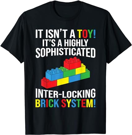 Master Builder Bricks Blocks Kids Boys Teens Men T-Shirt - Walmart.com