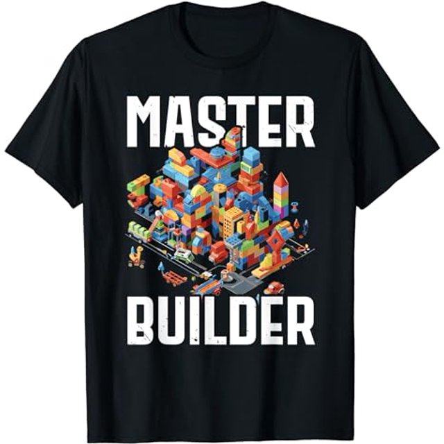 Master Builder Bricks Blocks Play Toys T-Shirt - Walmart.com