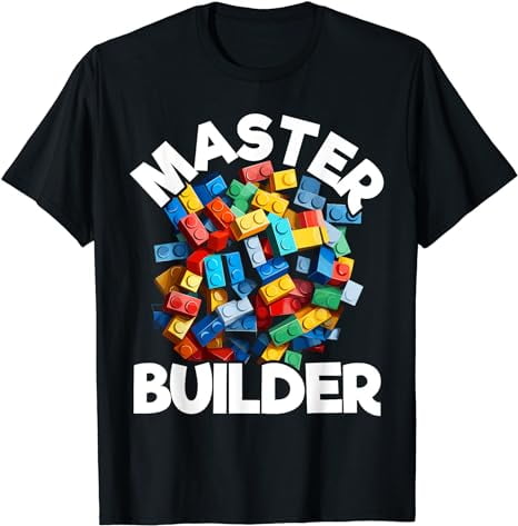 Master Builder Bricks Blocks Play Toys T-Shirt - Walmart.com