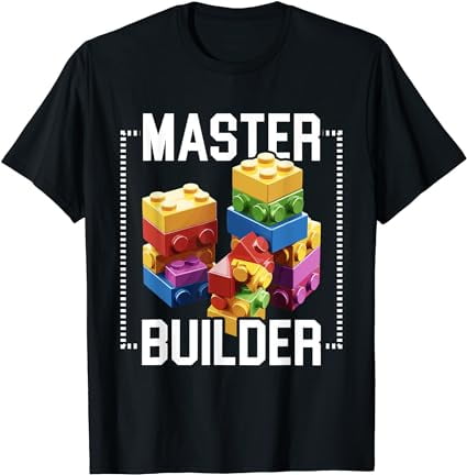Master Builder Bricks Blocks Play Toys T-Shirt - Walmart.com