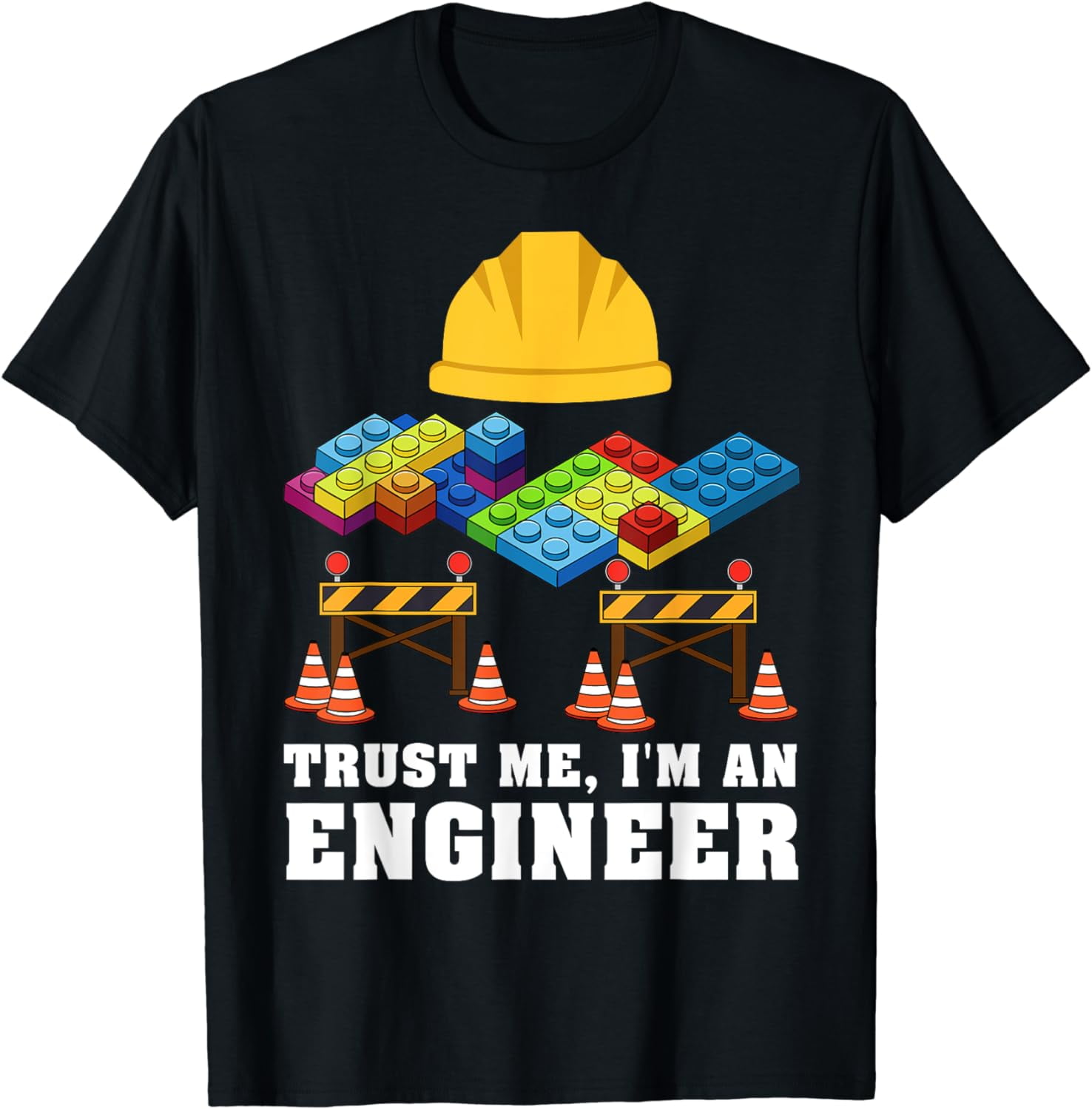 Master Builder Building Blocks Bricks Engineer Construction T-Shirt - Walmart.com