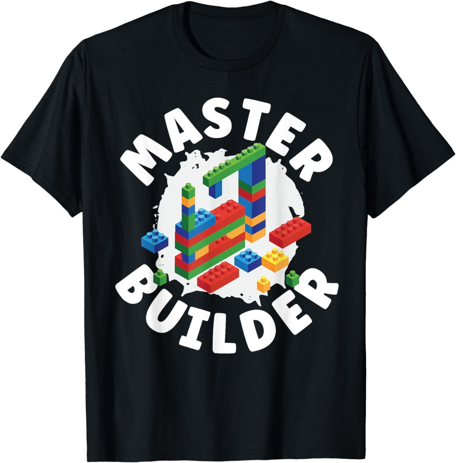 Master Builder Funny Block Brick Building Toys Boys Kids Men T-Shirt ...