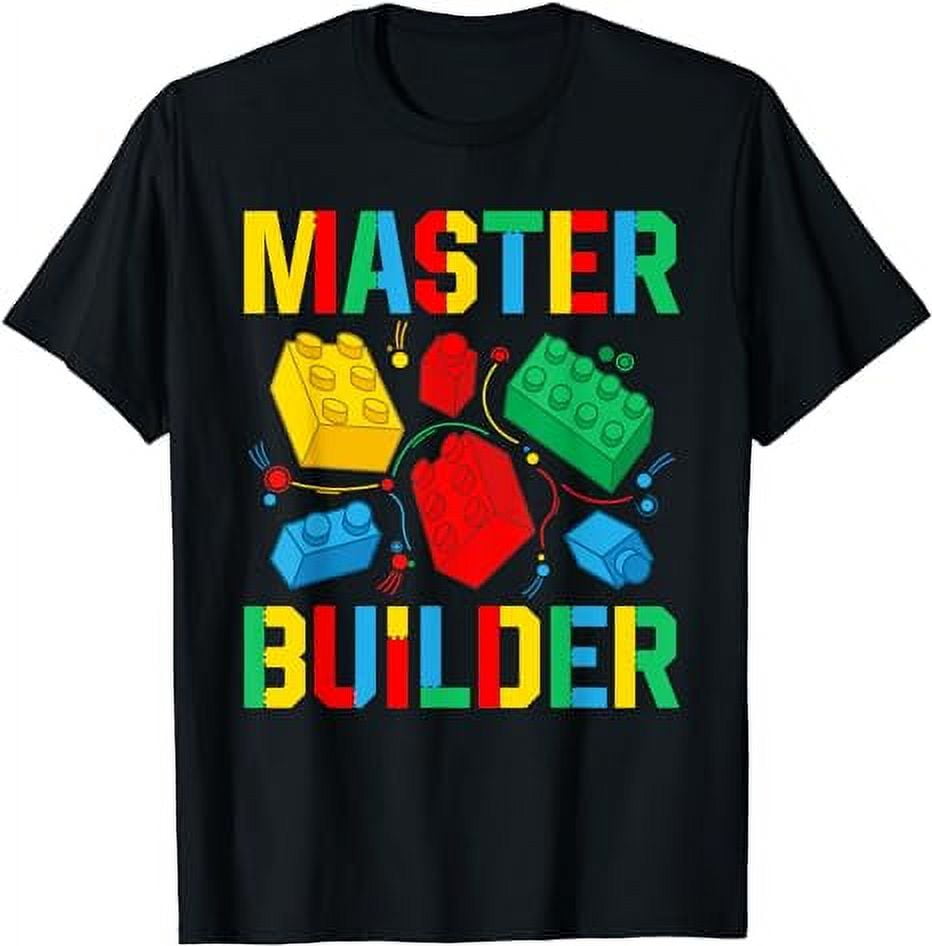 Master Builder Kids Building Blocks Brick Toy Master Builder T-Shirt ...