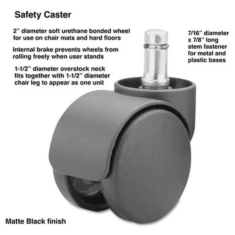 Master Caster-1PK Safety Casters,Oversize Neck, Nylon, B Stem, 110 Lbs ...