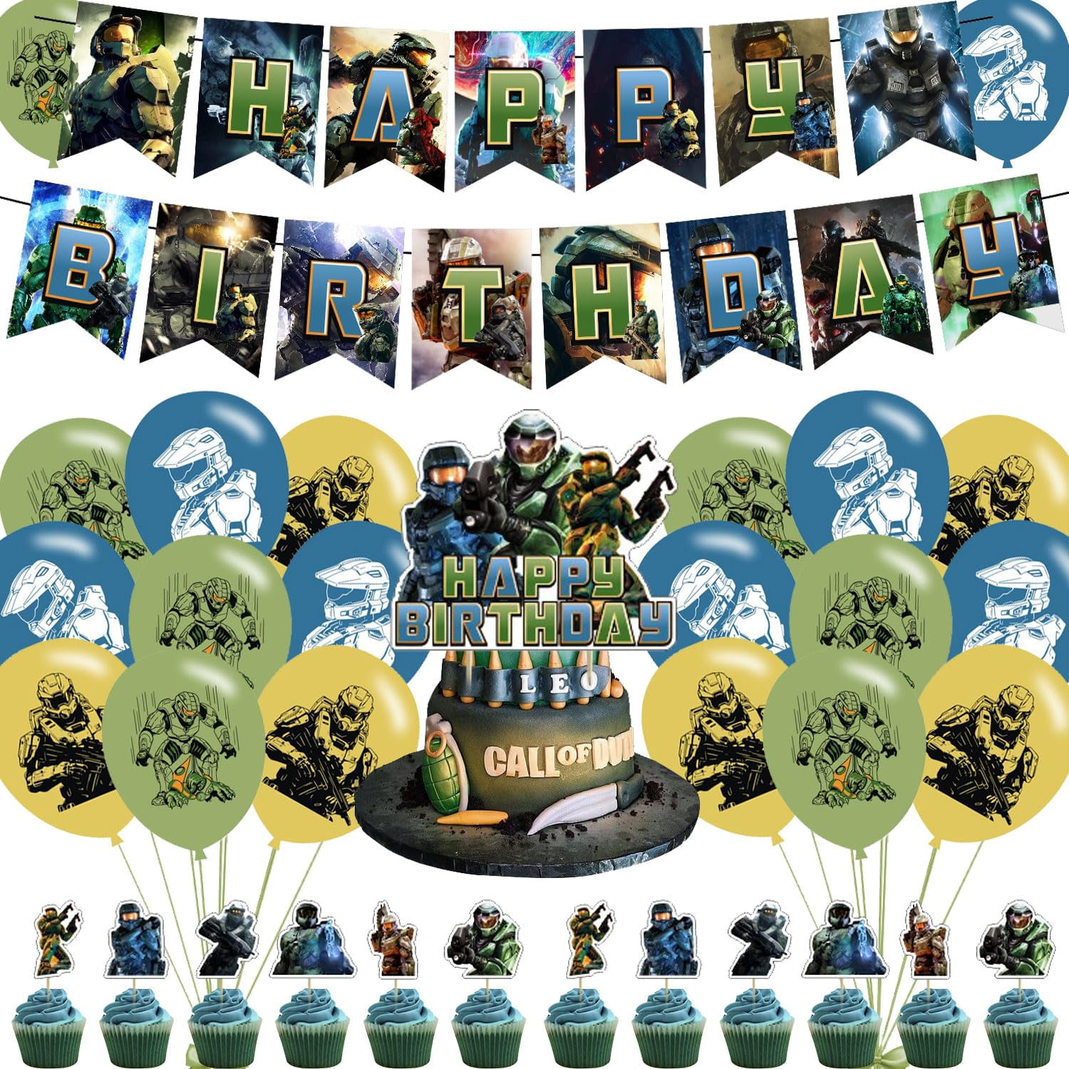 The Master Chief Birthday ZS23 Party Decorations,The Master Chief ...