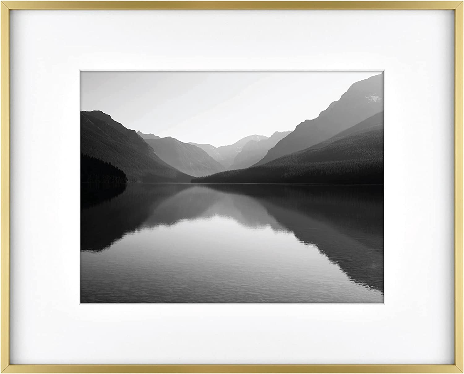 Master & Co. Foundry Metal 16x20 Matted Picture Frame with 11x14 Photo ...
