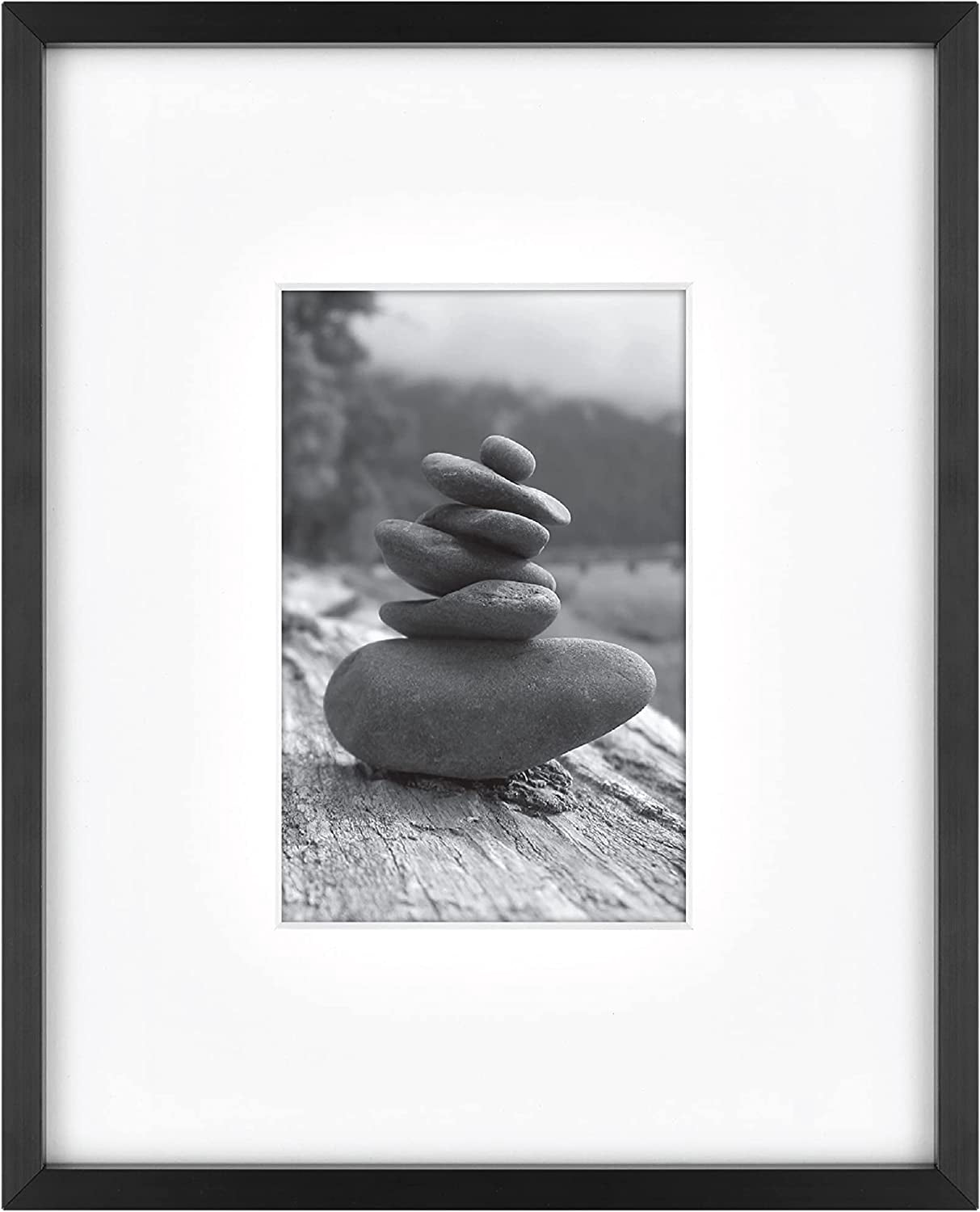 Master & Co. Foundry Metal 8x10 Matted Picture Frame with 4x6 Photo ...