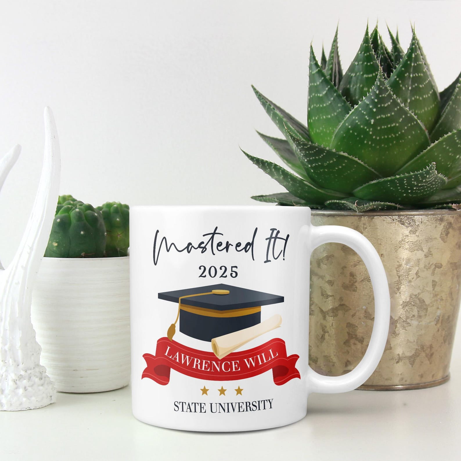 Master Degree Graduation Gift, Class Of 2025, Personalized Mug For ...
