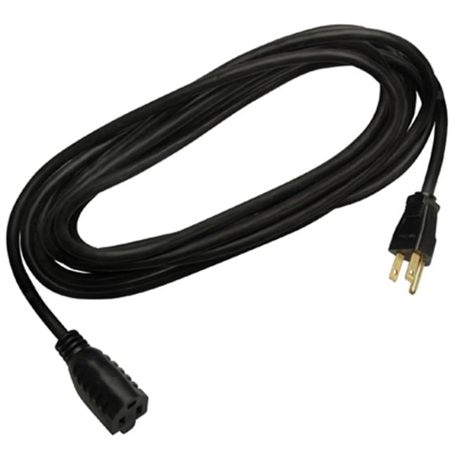 Master Electrician 02306ME 15 ft. Black Round Vinyl Extension Cord ...