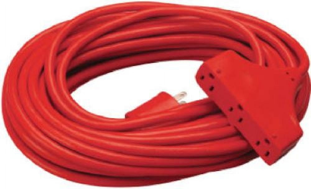 Master Electrician 04218ME 50' Foot Red Outdoor 3-Outlet Extension Cord ...