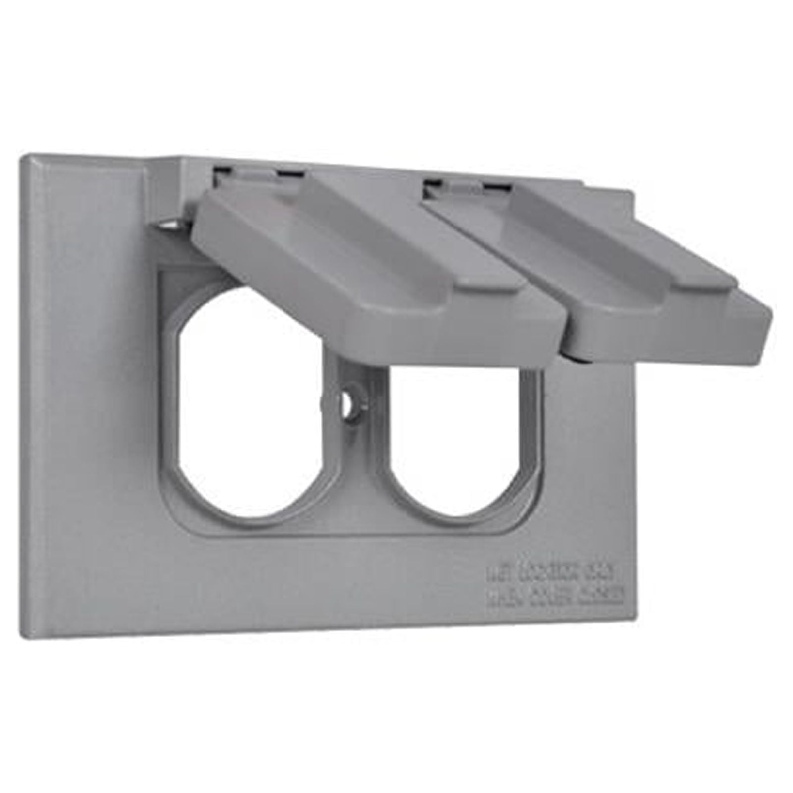 Master Electrician 1C-DH-ALX Weatherproof Outlet Flip Cover, Single-Gang, Horizontal, Gray ...