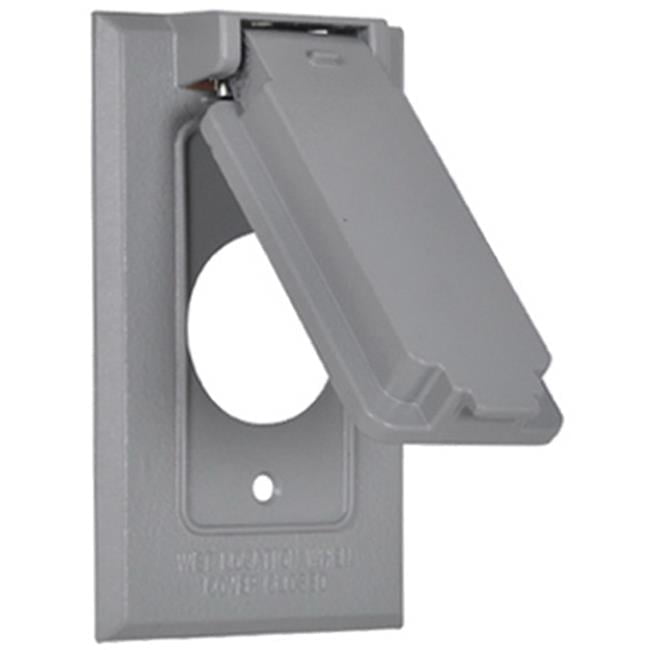 Hubbell Electrical 1C-SVX Vertical Single Gang Flip Cover- Gray ...