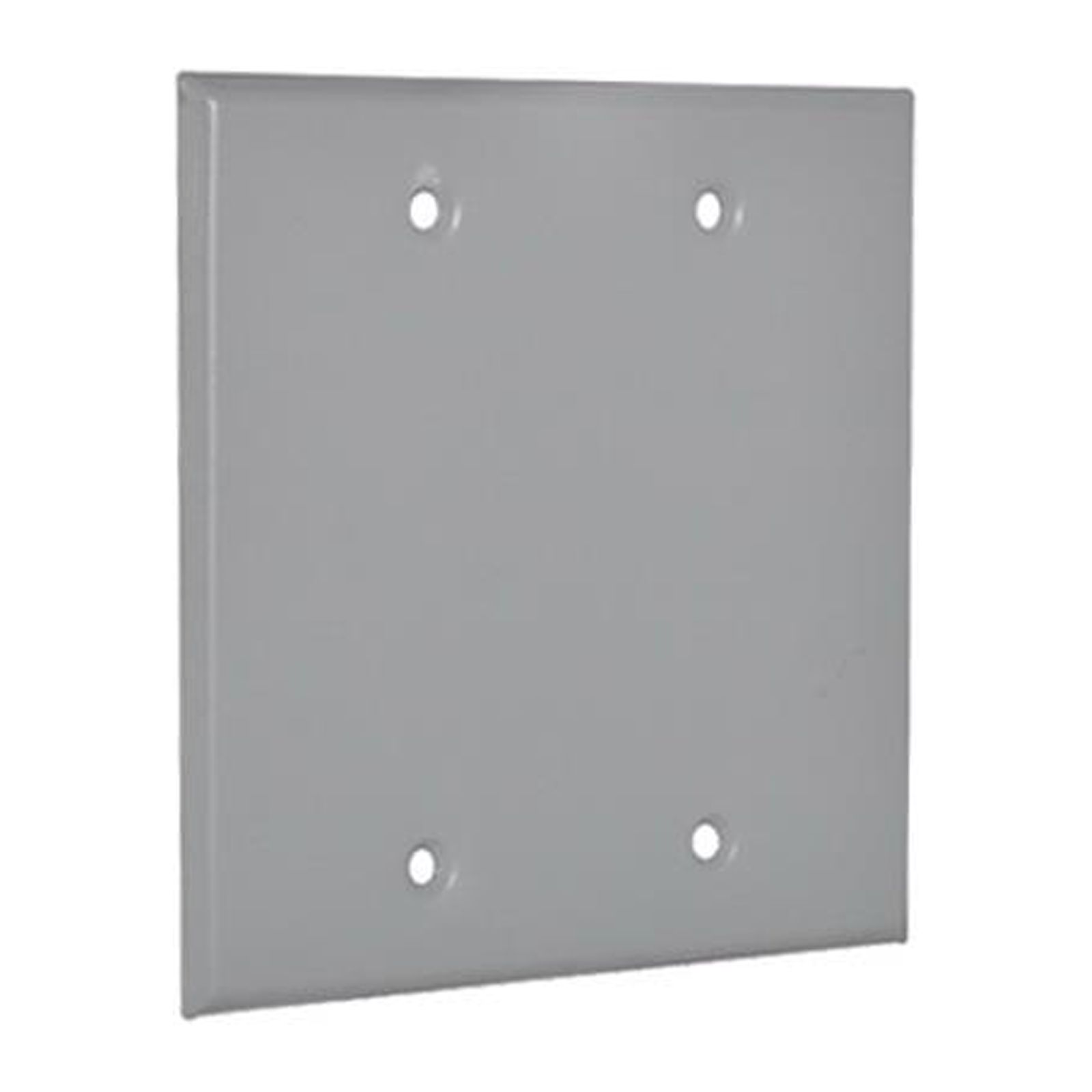 Master Electrician 2BC Weatherproof Blank Cover, 2-Gang, Gray ...