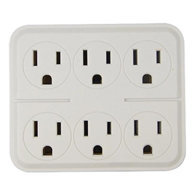 Master Electrician 6 Outlet Tap, White - Walmart.com