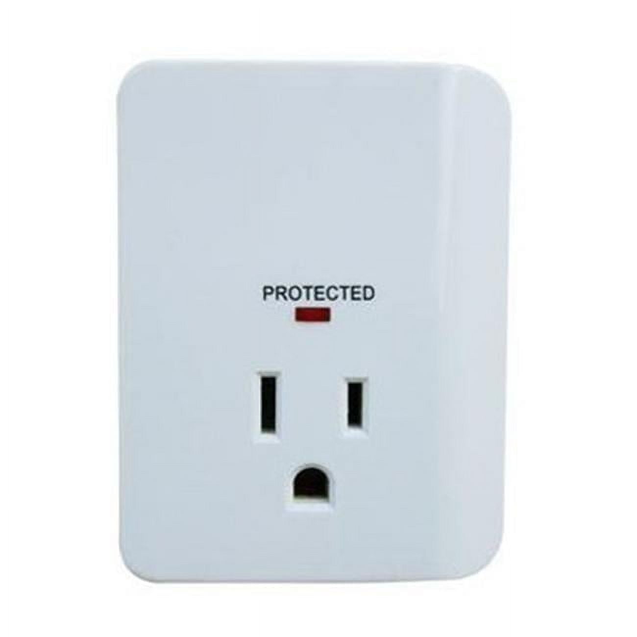 Master Electrician CT-042 Gloss White Single Power Outlet Surge Tap ...