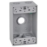 Master Electrician FSB50-5 Gray Weatherproof 1-Gang Rectangular Outlet ...