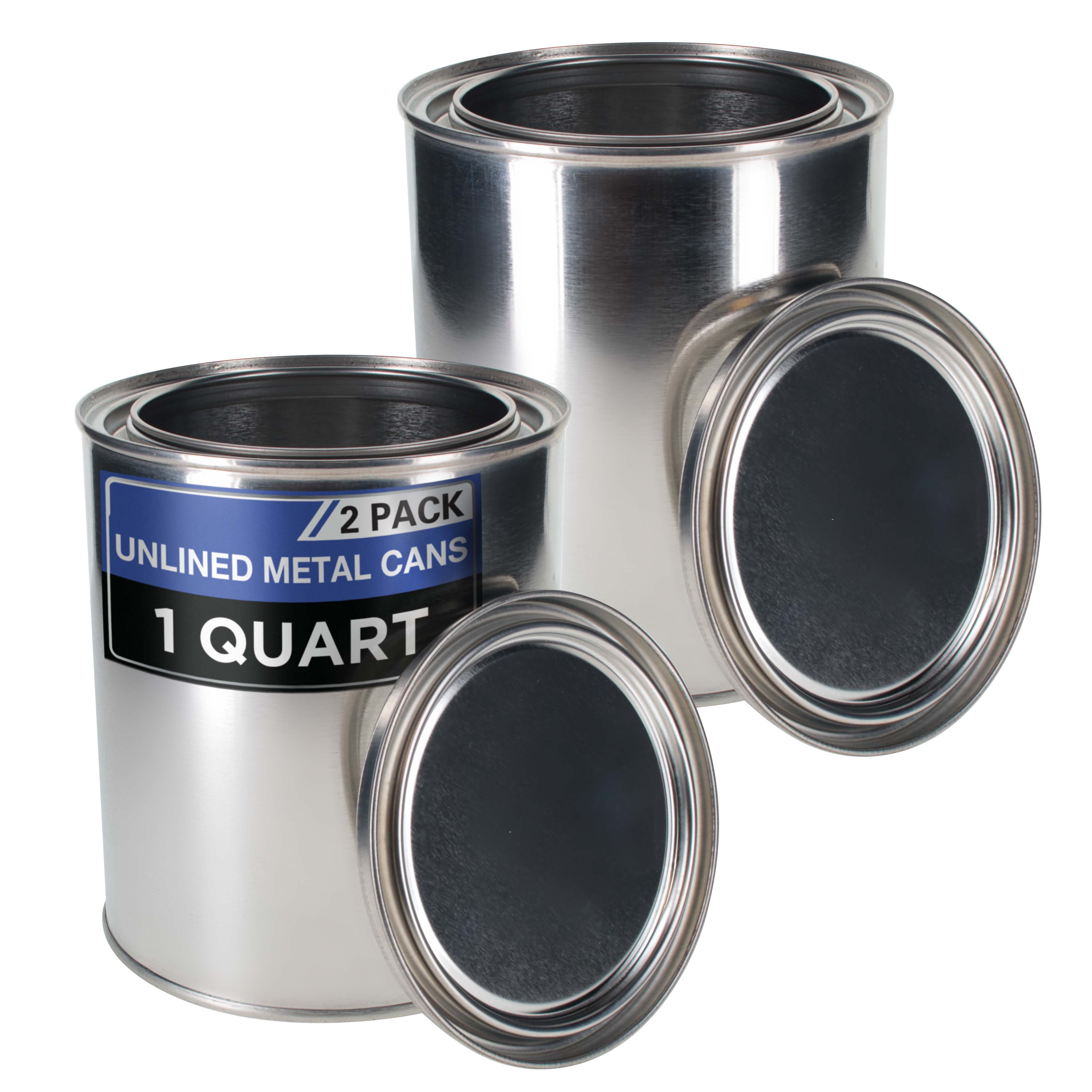 Master Elite 1 Quart Unlined Empty Metal Paint Can Bucket with Lids ...