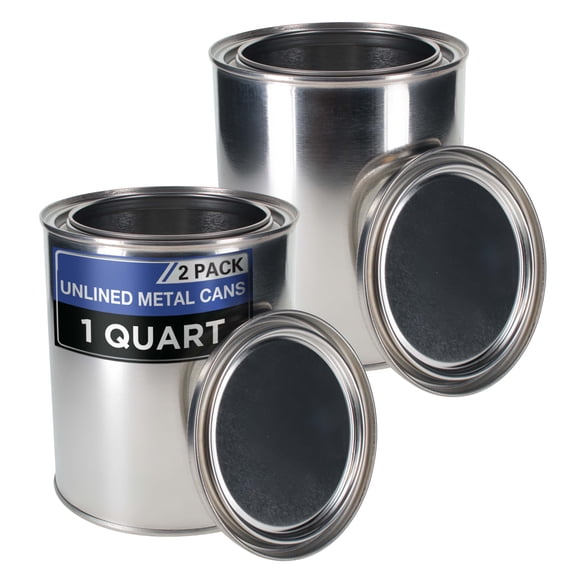 Master Elite 1 Quart Unlined Empty Metal Paint Can Bucket with Lids ...
