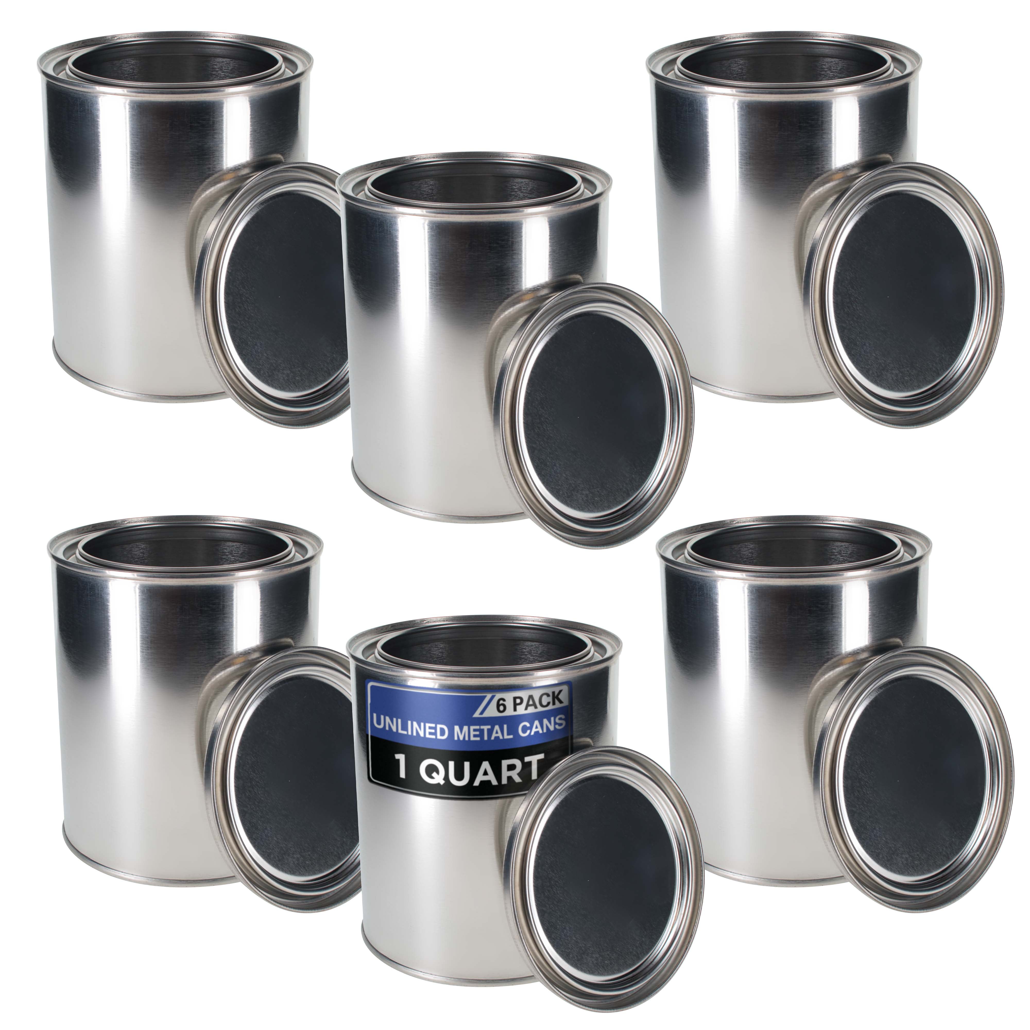 Master Elite 1 Quart Unlined Empty Metal Paint Can Bucket with Lids ...