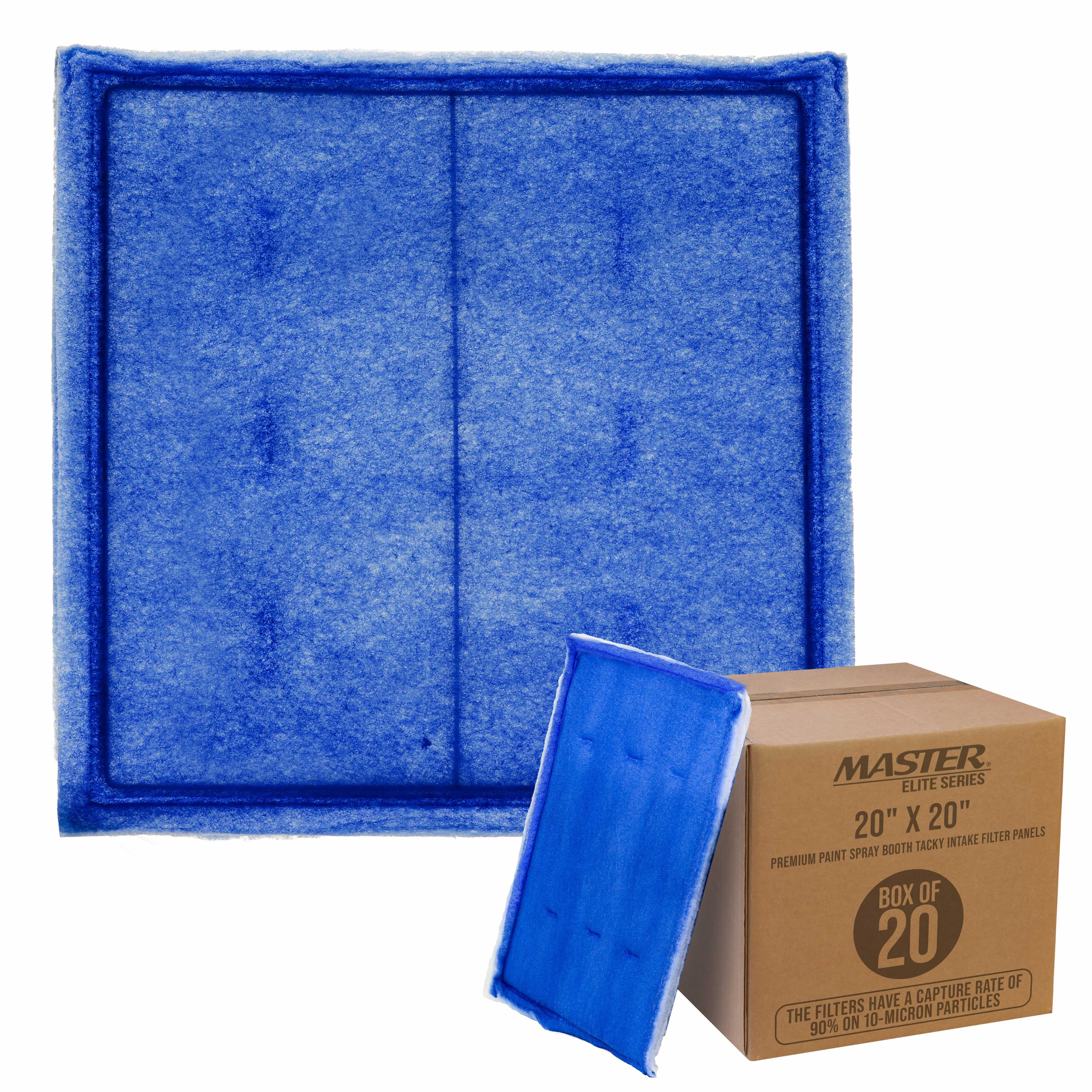 Master Elite 20"x20" Spray Booth Tacky Filter Panel, Box of 20 - Auto ...