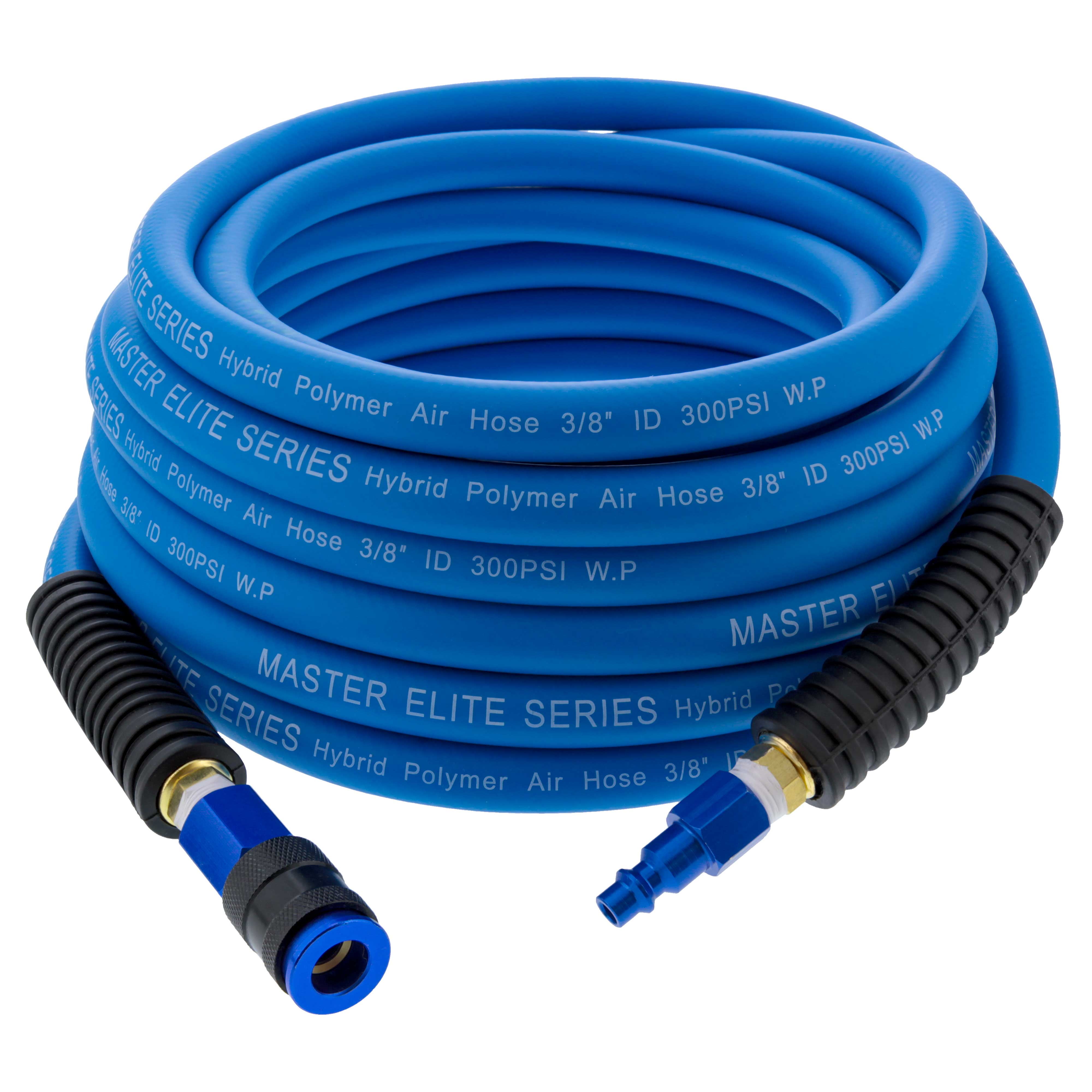 Master Elite Series 25-Foot Hybrid Polymer Air Hose with 1/4" NPT Male ...