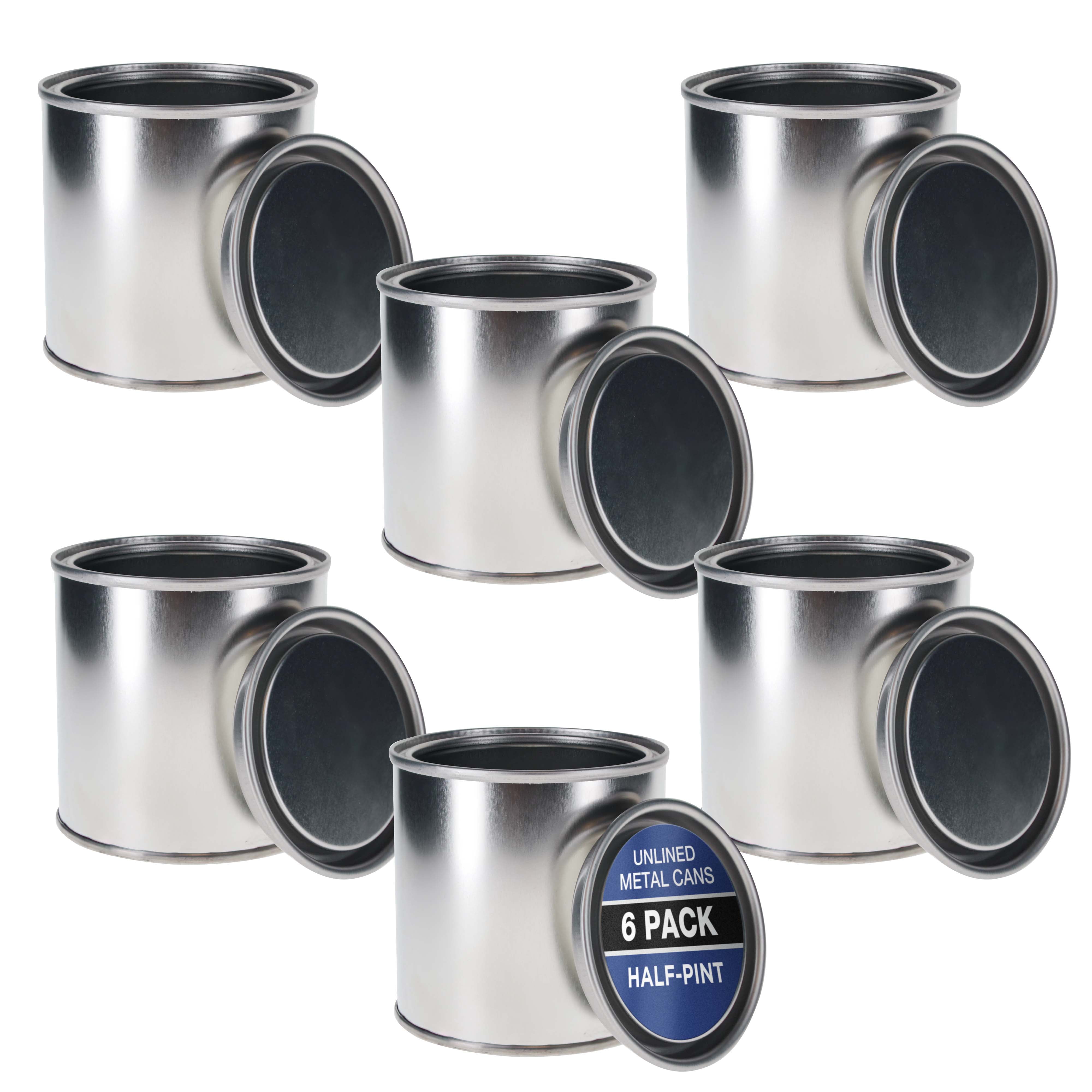 Master Elite Small 1/2 Pint Unlined Empty Metal Paint Can Bucket with ...