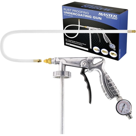 Master Elite Undercoating Spray Gun with Regulator, 25 oz Suction Feed ...