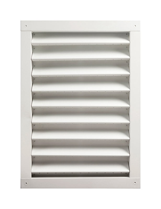 GAF Master Flow 18 in. x 24 in. Aluminum Dual Wall Louver in White ...