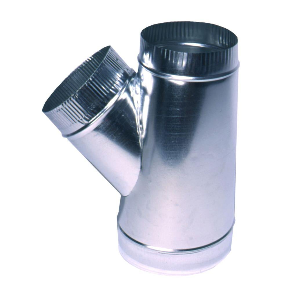 GAF Master Flow Galvanized Steel Wye Joint 4 x 4 x 4 - Walmart.com