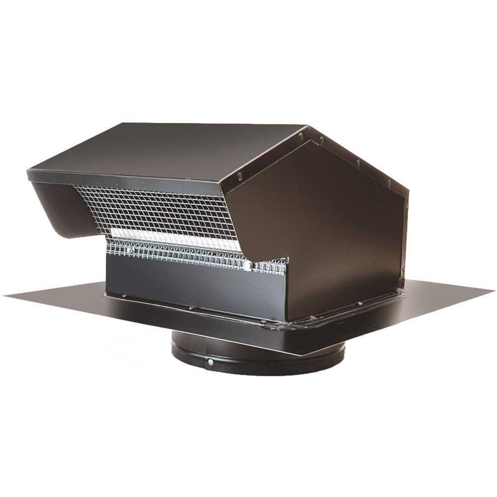 GAF Master Flow 6 in. Galvanized Steel Goose Neck Vent in Black ...
