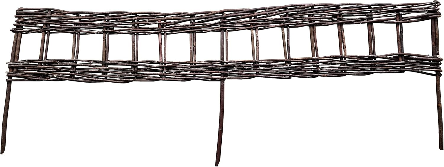Master Garden Products Woven Willow Edging with Vertical Cross Sections ...