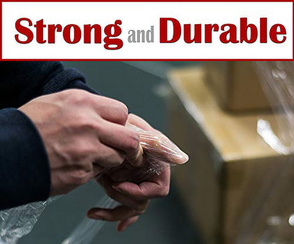 Master Green, Pack of 12 5" x 1000ft 80 Gauge Clear Plastic Hand ...