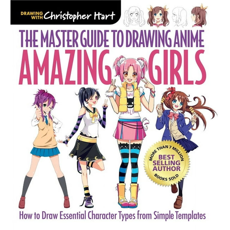 how to draw anime girl template