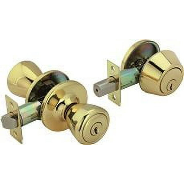 Master-Keyed Entry Lockset And Deadbolt Lock, Polished Brass - Walmart.com