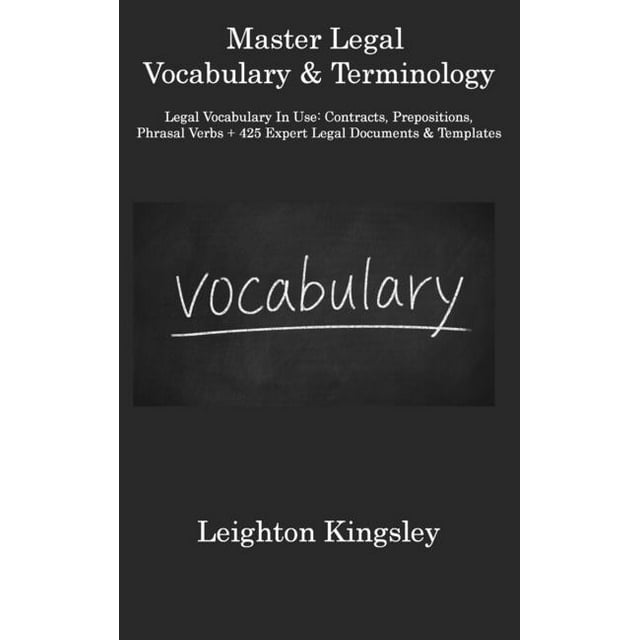 Master Legal Vocabulary & Terminology: Legal Vocabulary In Use ...