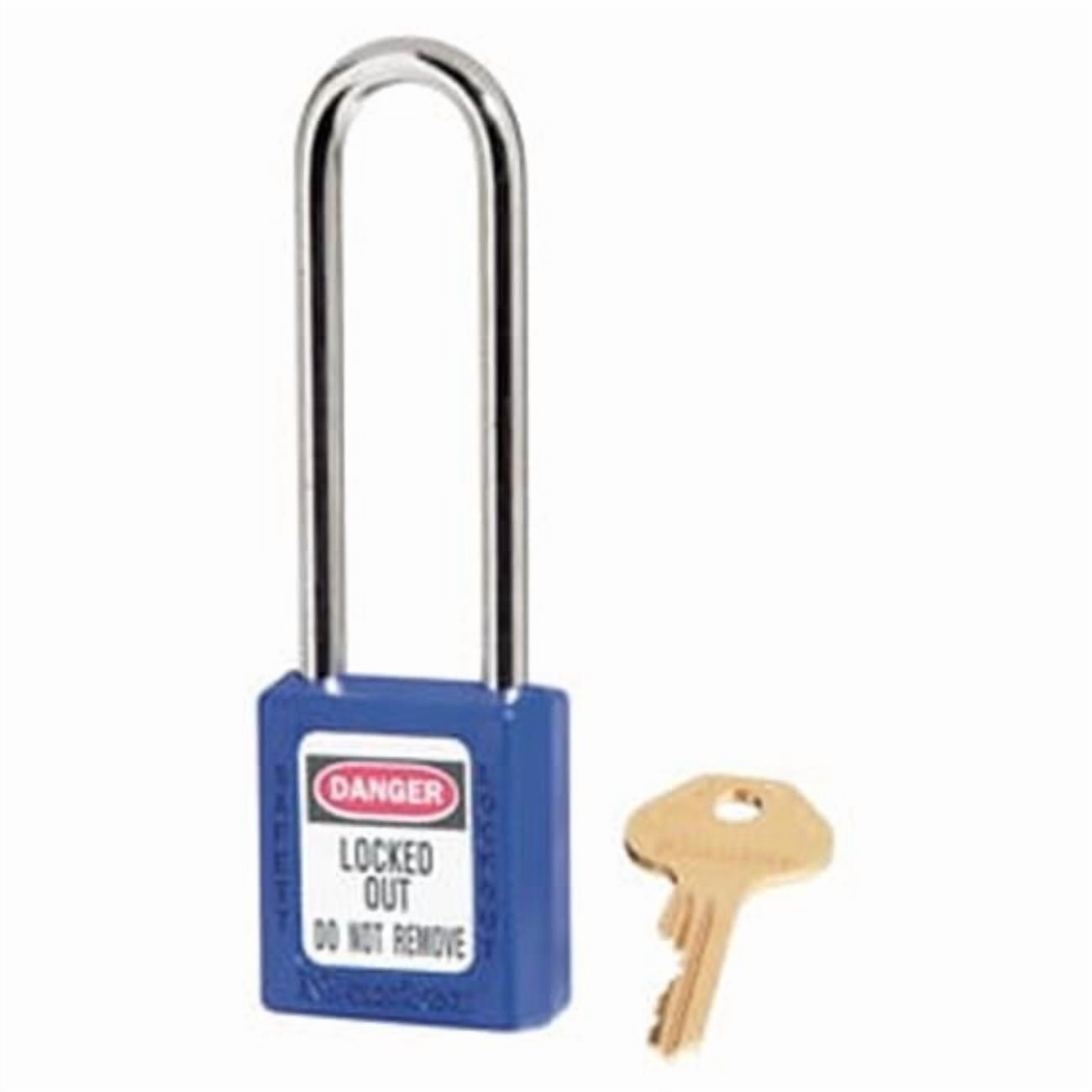 Master Lock 470-410LTBLU 0.5 x 3 in. Zenex Body Extra Length Shackle KD ...