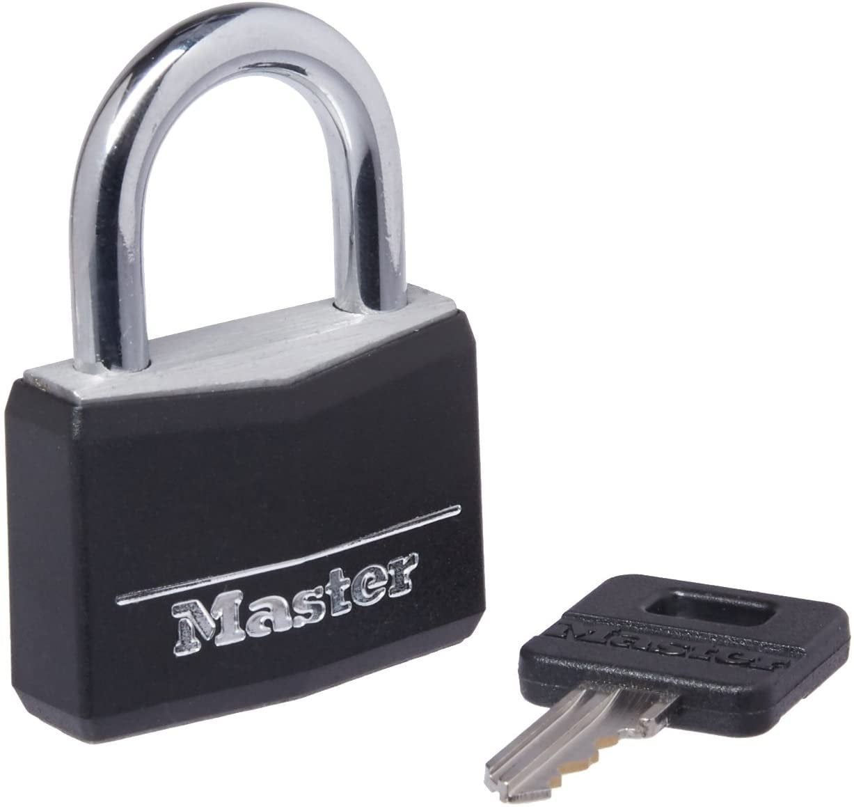 Master Lock 1 141D 1-9/16" Black Vinyl Cover Brass Padlock - Walmart.com