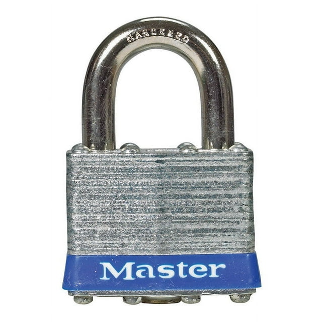 Master Lock 1-5/16" H x 1" W x 1-3/4" L Steel 4-Pin Cylinder Padlock 1 ...