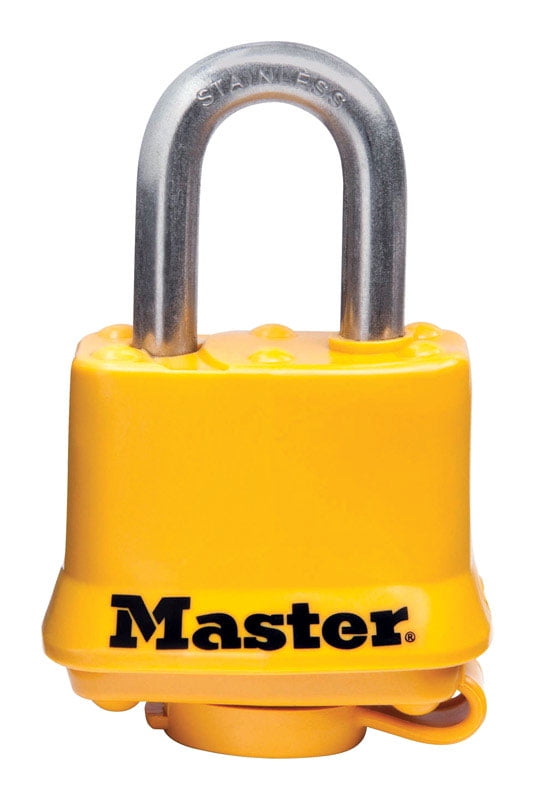 Master Lock 1.5" W Steel 4-Pin Tumbler Padlock 1 pk Keyed Alike ...