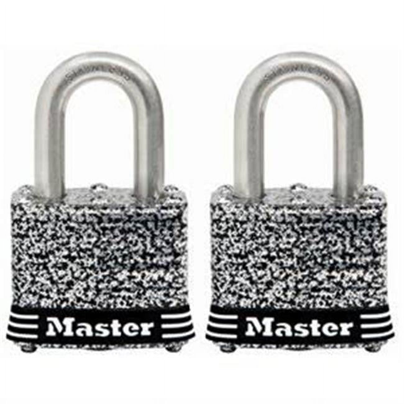 Master Lock 3SST Stainless Steel Outdoor Padlock with Key, 2 Pack Keyed ...