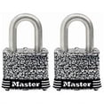 Master Lock 3SST Stainless Steel Outdoor Padlock with Key, 2 Pack Keyed ...