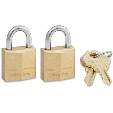 Walmart Mini Brass Padlocks, Set of 6, Small Security Locks with Keys ...