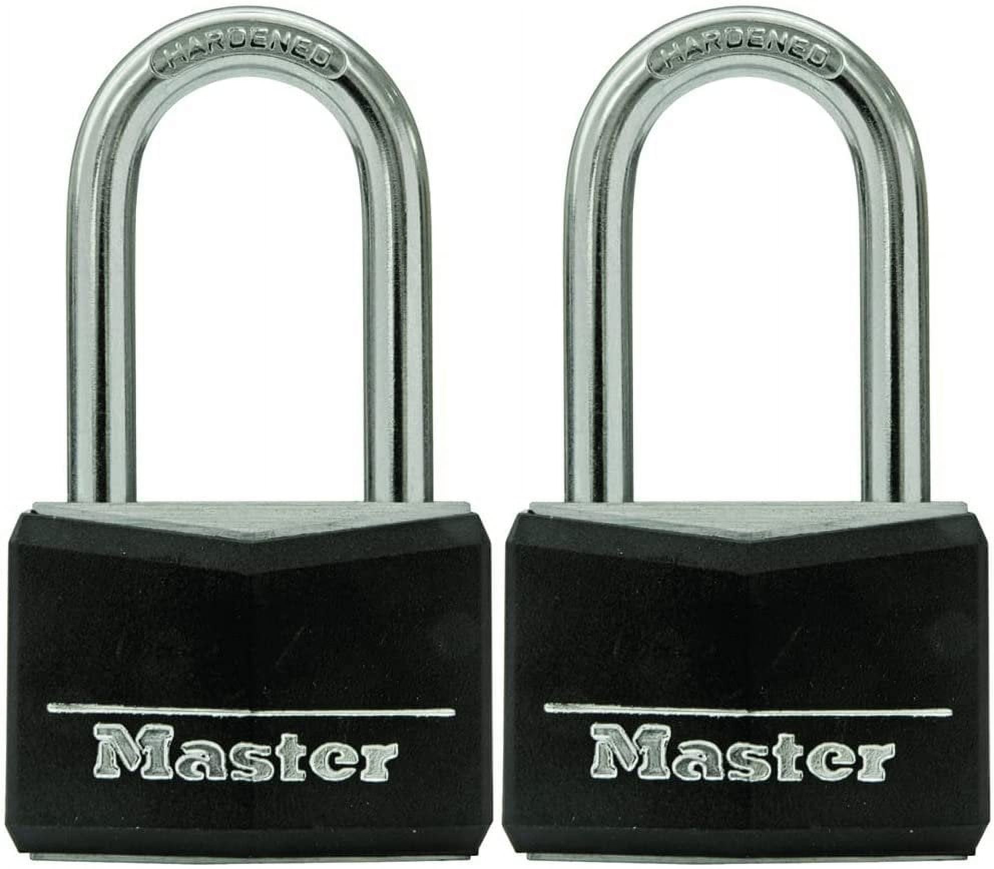 Master Lock 141TLF Covered Aluminum Padlock with Key, 2 Pack Keyed ...